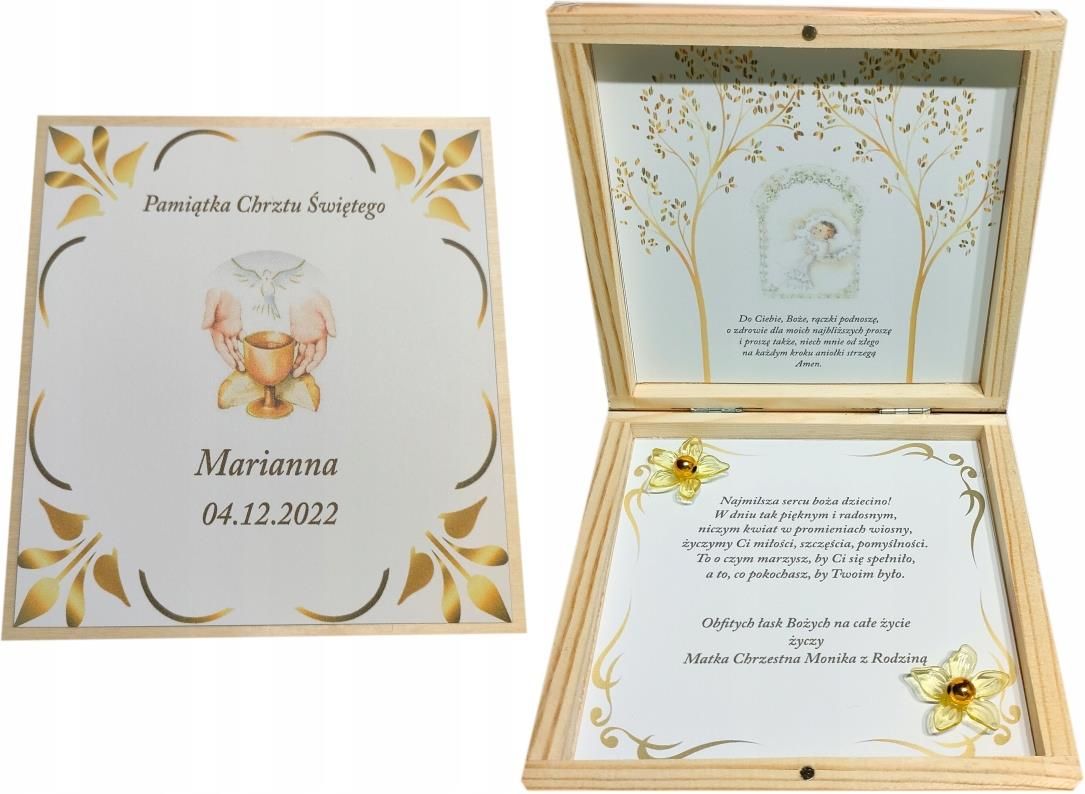 Pamiątka CHRZTU-życzenia-koperta- personalizacja 8 - Ceny i opinie ...