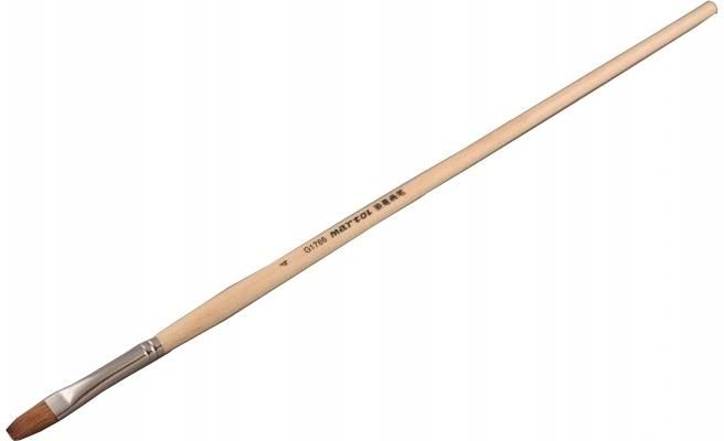 Pędzel sobolowy płaski długi trzonek nr4 Martol - Ceny i opinie - Ceneo.pl