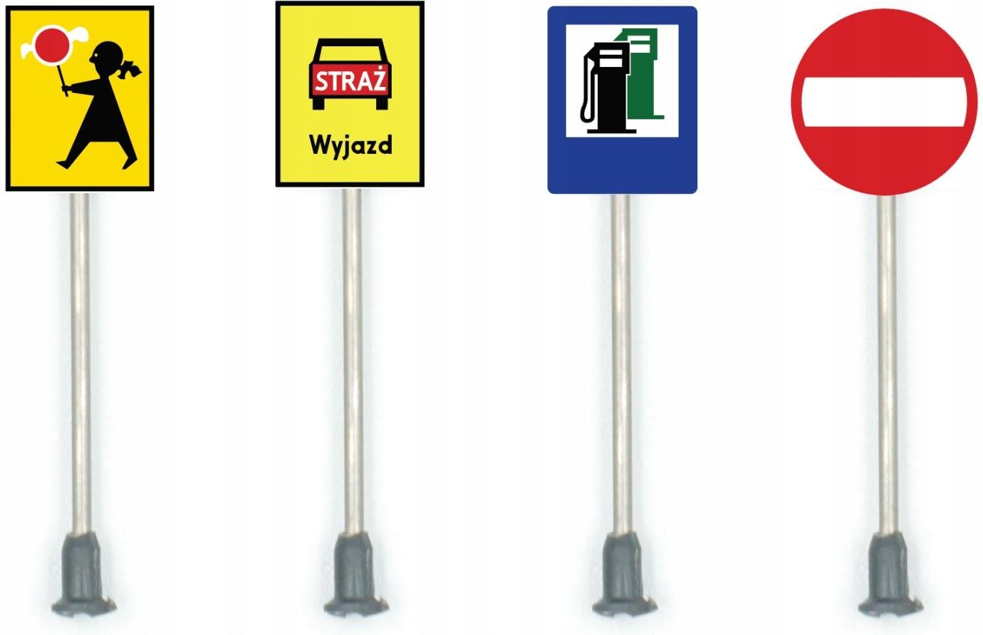 Znaki drogowe na metalowym słupie 7 szt wariant C - Ceny i opinie ...