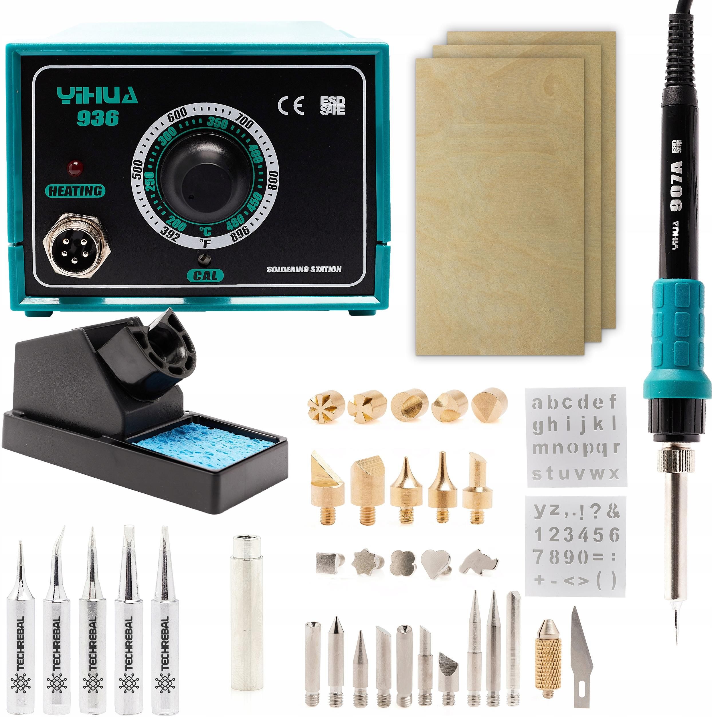 Lutownica Techrebal Precyzyjna Wypalarka Do Drewna Szablony Końcówki ...