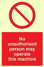 Viking Signs Pm35 A6P Pv Znak No Unauthorzed Person May Operate This Machine Naklejka ...