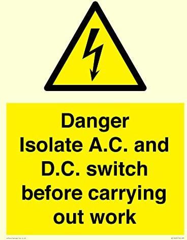 Viking Signs Danger Isolate Ac I Dc Przełącznik Przed Wykonaniem Pracy ...