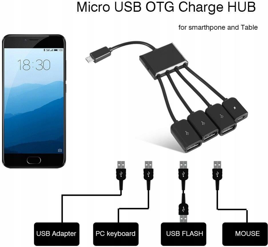 Hub USB Greifen Otg Usb Hub Connector Spliter 4 Port Micro Usb ...