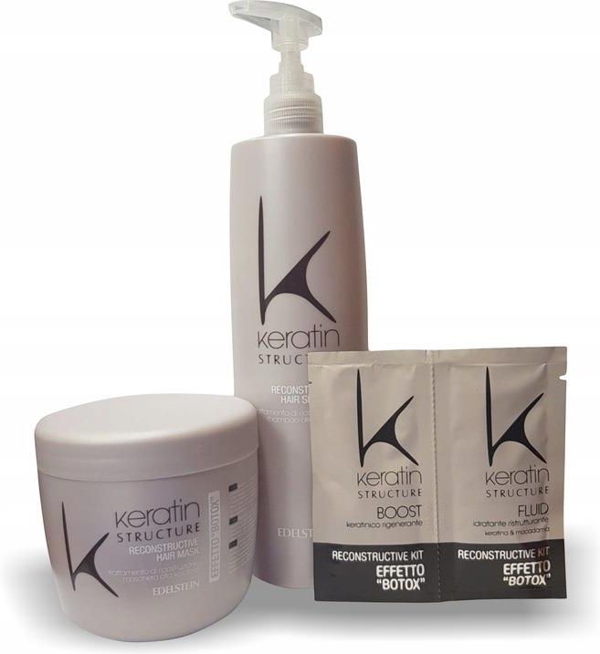 Zestaw dla kobiety Edelstein Keratin Structure Zestaw Szampon Maska ...