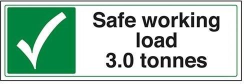 V Safety Vsafety 78014Bj S Ogólny Znak Garażowy Safe Work Load 3.0 Ton ...