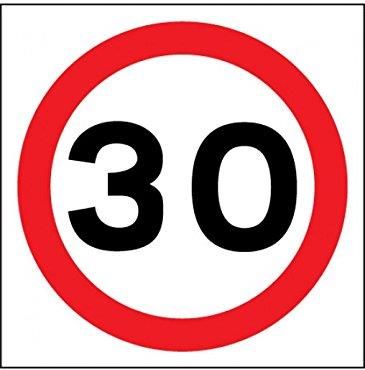 Caledonia Signs 17567N Znak 30 Mph Sztywny Plastik 400mm X - Ceny i ...