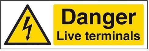 V Safety Vsafety Danger Live Terminals Znak Ostrzegawczy Krajobraz ...