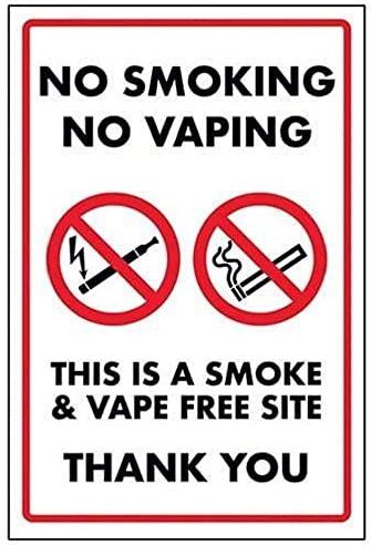 V Safety Vsafety No Smoking Vaping/This Is A Smoke & Vape Free Zone ...