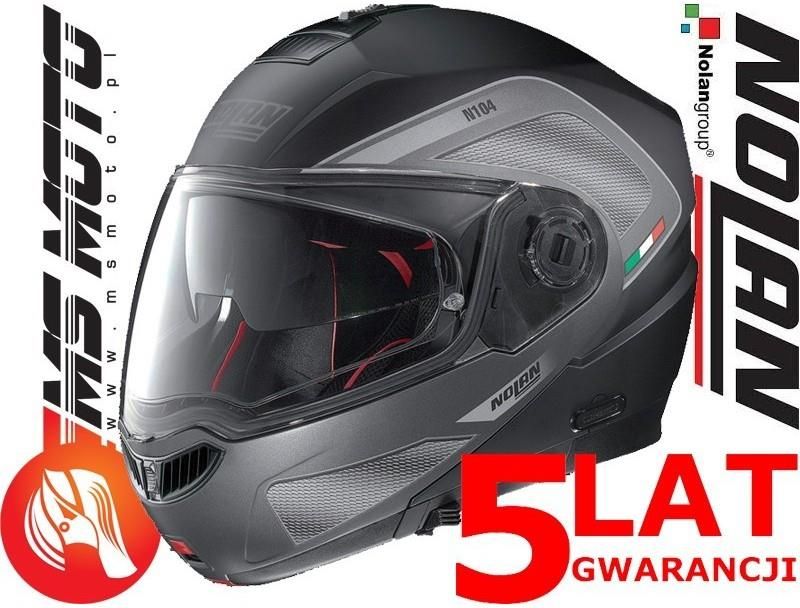 Kask motocyklowy Nolan N104 Absolute Tech N-Com Flat Czarny - Opinie i ...