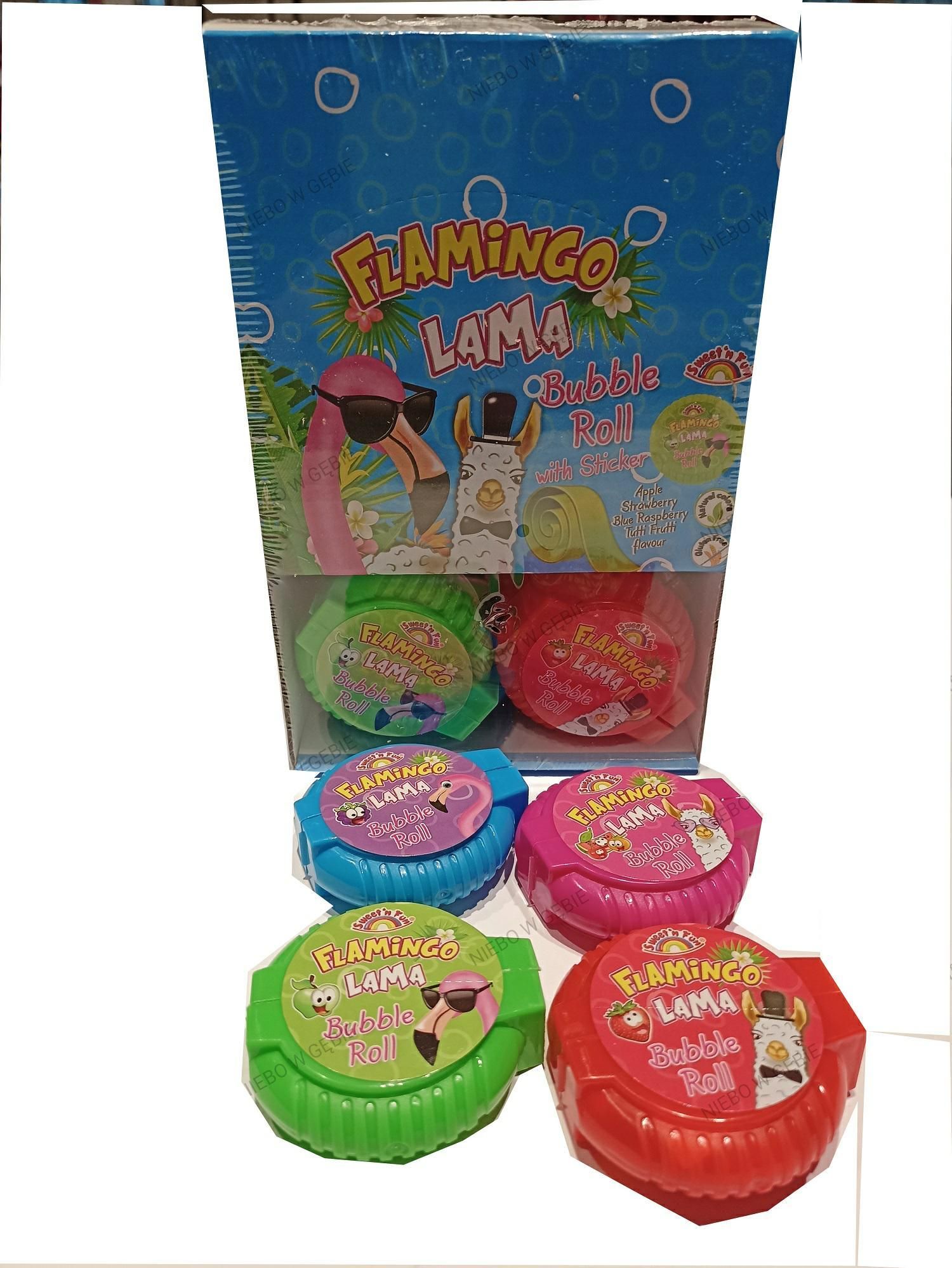 Sweet N Fun Prc Candy Connection Flamingo Lama Bubble Roll 16G - Ceny i ...