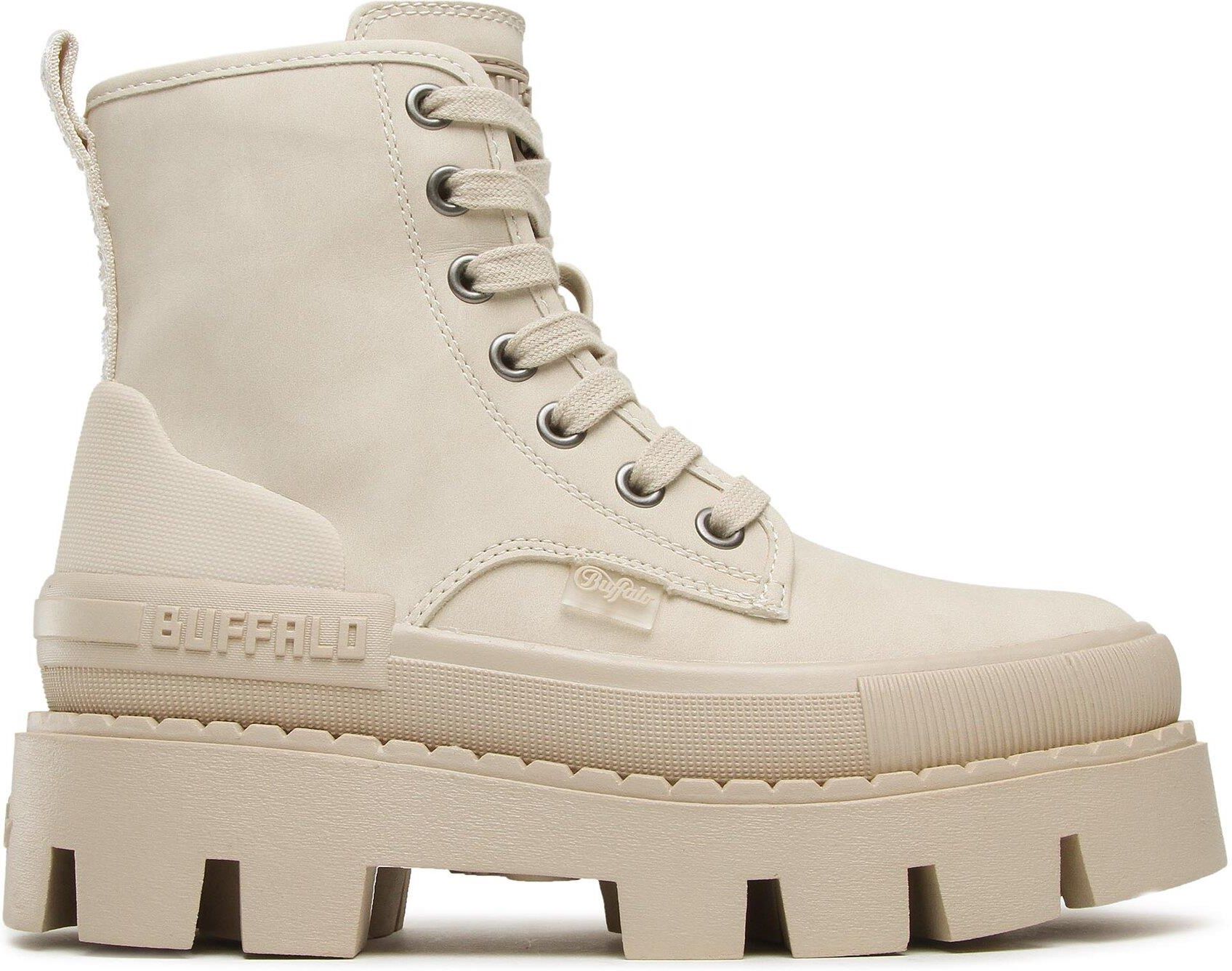 Buffalo Trapery Raven Laceup Hi 1630803 Beżowy - Ceny i opinie - Ceneo.pl