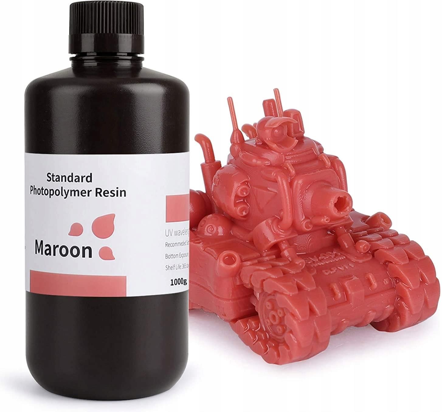Filament Żywica Elegoo Standard 1L Maroon Czerwona - Opinie i ceny na ...
