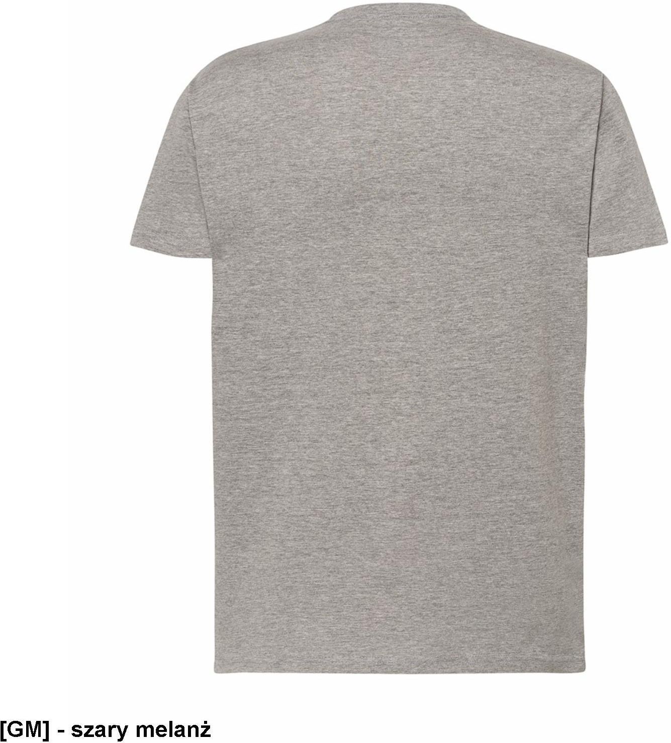 Premium T Shirt Jhk Tsra 190 Męski Z Krótkim Rękawem Wzmocniony Lycrą Ściągacz 98% Bawełna 2% ...