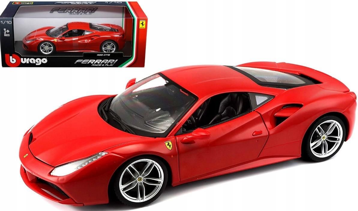 Ferrari 488 Gtb red duży model 1:18 Bburago 16008 - Ceny i opinie ...