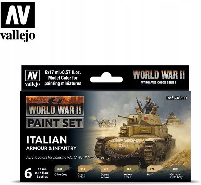Vallejo Zestaw farb World War II Italian Armour - Ceny i opinie - Ceneo.pl