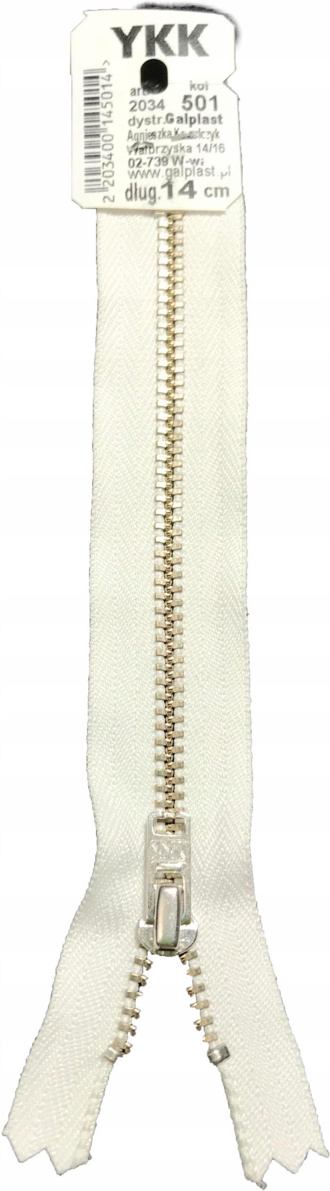 Ykk zamek metalowy 14cm do spodni biały 501 - Ceny i opinie - Ceneo.pl