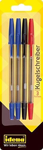 Idena Idena 512488 Długopis Kulkowy Opakowanie 4 W 3 Różnych Kolorach ...