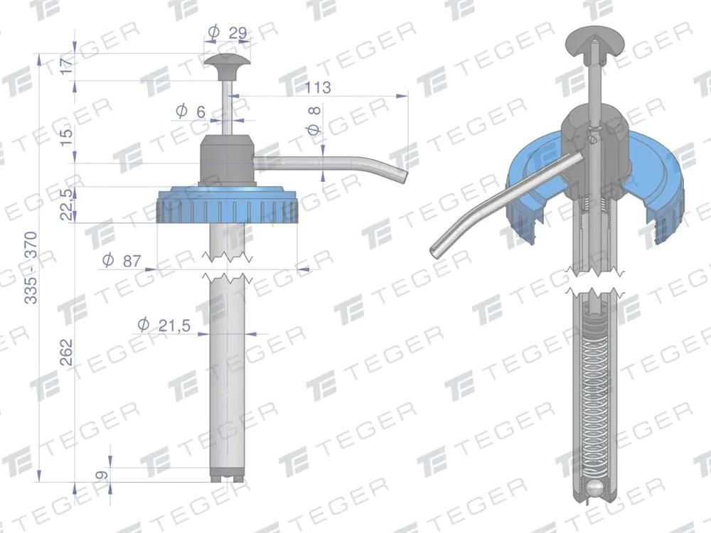 Teger Pompka Dozująca Do Żelu Opakowania 4L T W Pdz001 - Opinie i ...