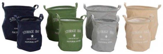 Dkd Home Decor Zestaw Koszyków Storage Bags Płótno Loft 4Szt. - Opinie ...