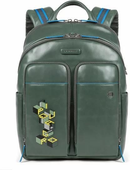 Plecak Piquadro Blue Square Revamp Backpack Rfid Leather Compartment ...