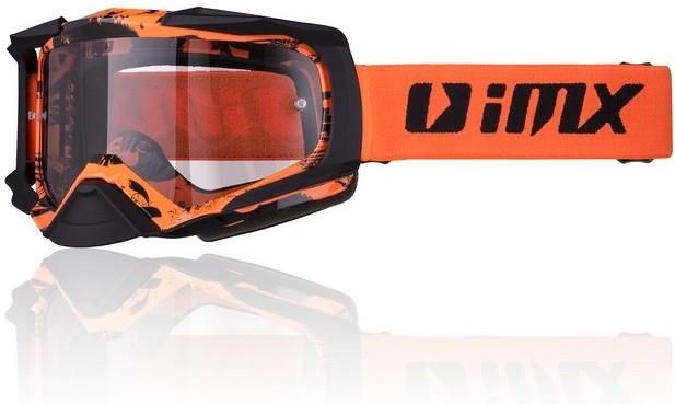 Gogle motocyklowe Imx Gogle Dust Graphic Orange Black Matt Szyba Dark ...