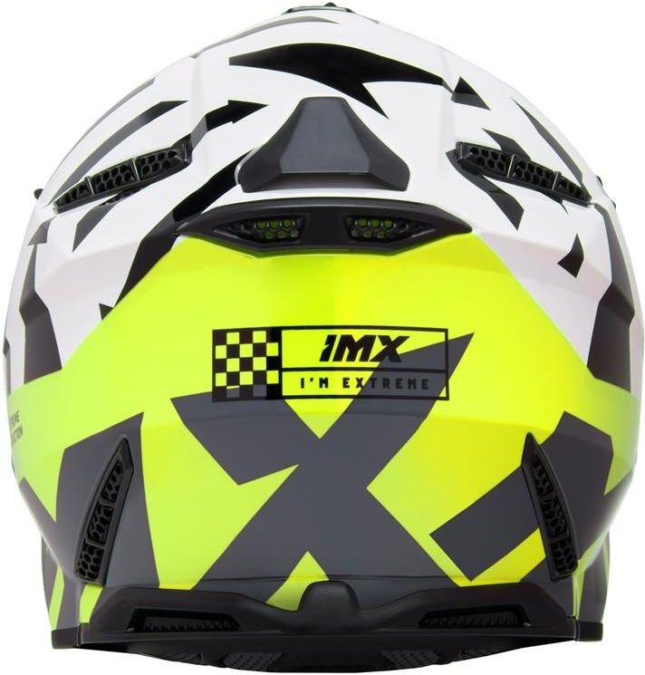 Kask motocyklowy Imx Kask Fmx-02 Black/White/Flo Yellow/Grey Gloss ...