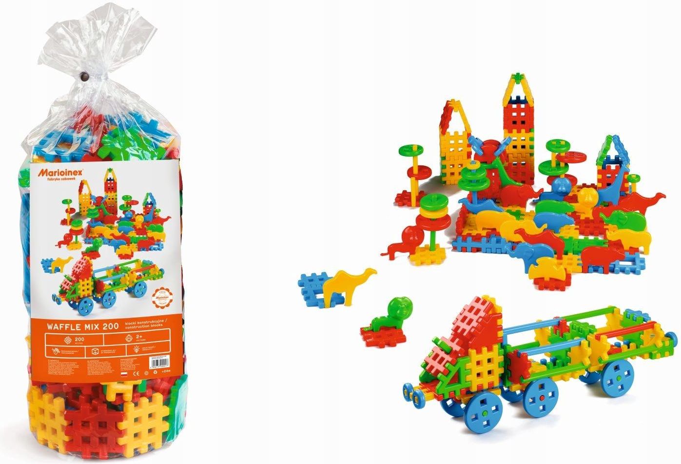 Marionex Klocki Wafle Przestrzenne Mix Zoo 200 Elementów - ceny i ...