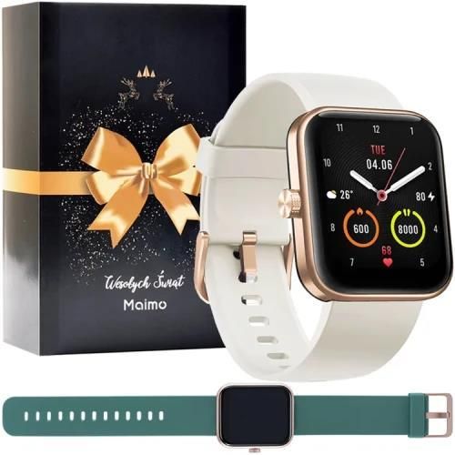 70mai Smartwatch Maimo Złoty z dodatkowym wymiennym paskiem ...