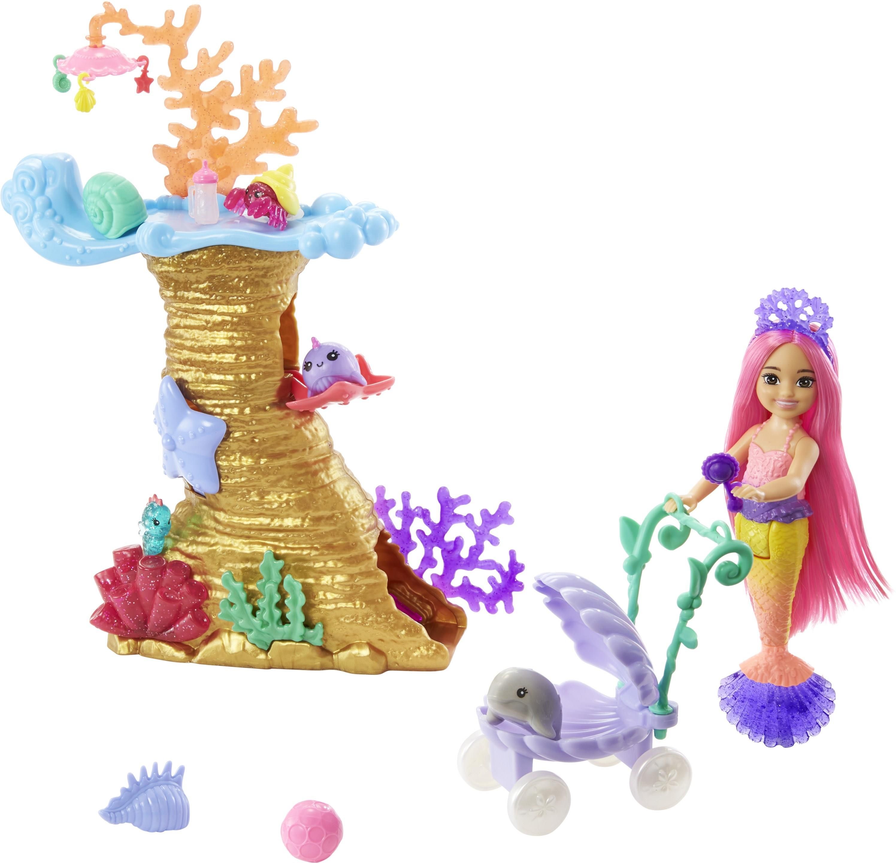 Lalka Barbie Mermaid Power Moc syrenek Chelsea Podwodny zestaw filmowy ...