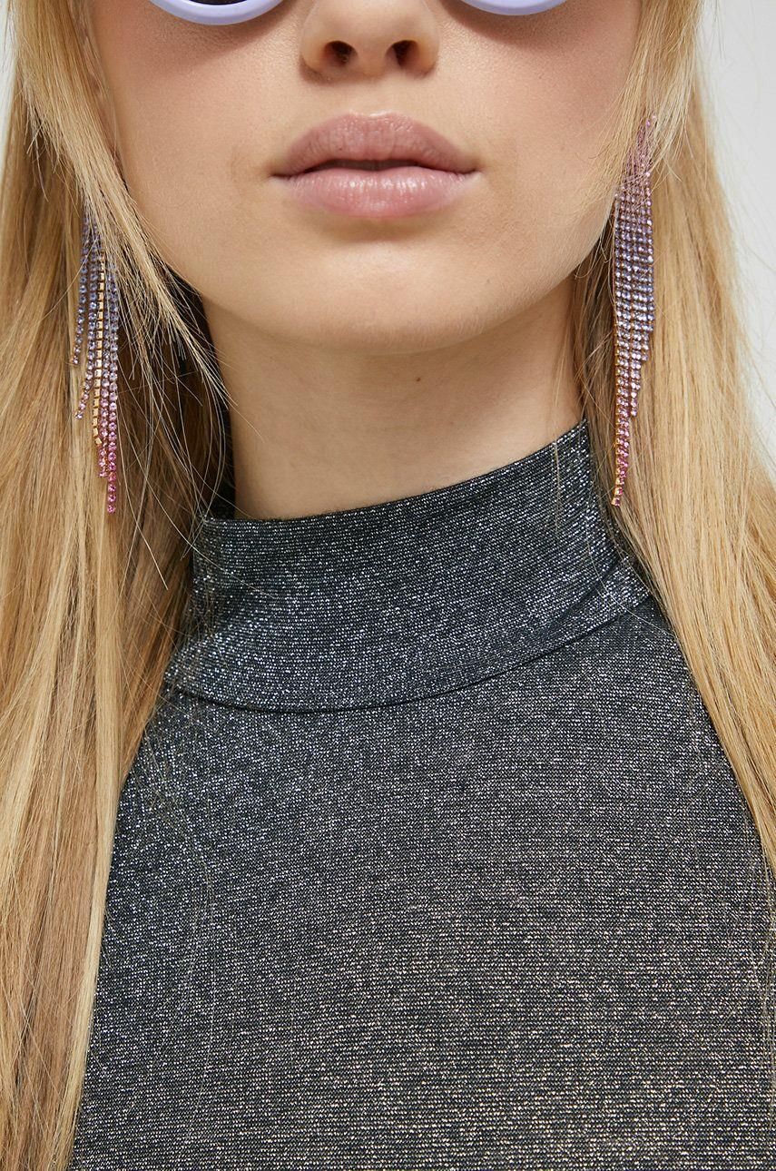 Abercrombie & Fitch longsleeve damska kolor srebrny - Ceny i opinie ...