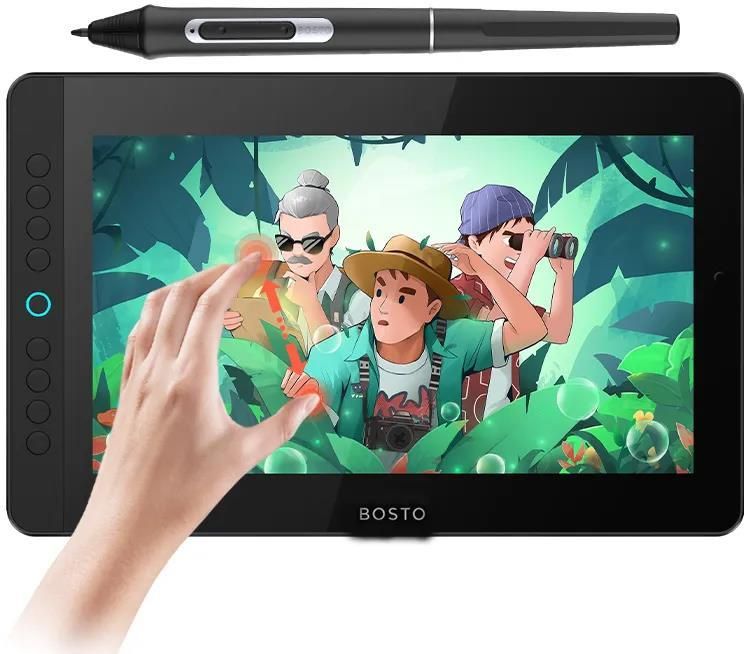 Tablet Bosto Tablet graficzny BT-12HDK-T 11.6'' LCD z panelem dotykowym piórem + świąteczne ...