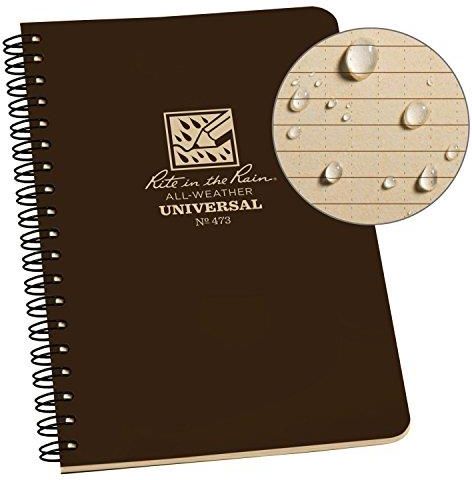 Rite In The Rain Wodoodporny Papierowy Notatnik Spiralny Boczny Jasnobrązowy Pokrowiec Polydura ...