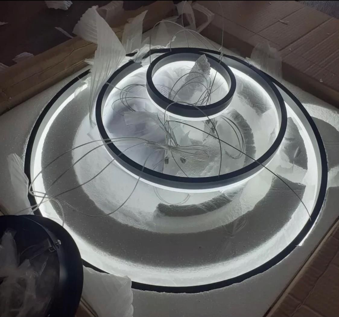 Amper Lampa Led Ring Czarna Wisząca 80/60/40Cm (Ringczarny806040 ...