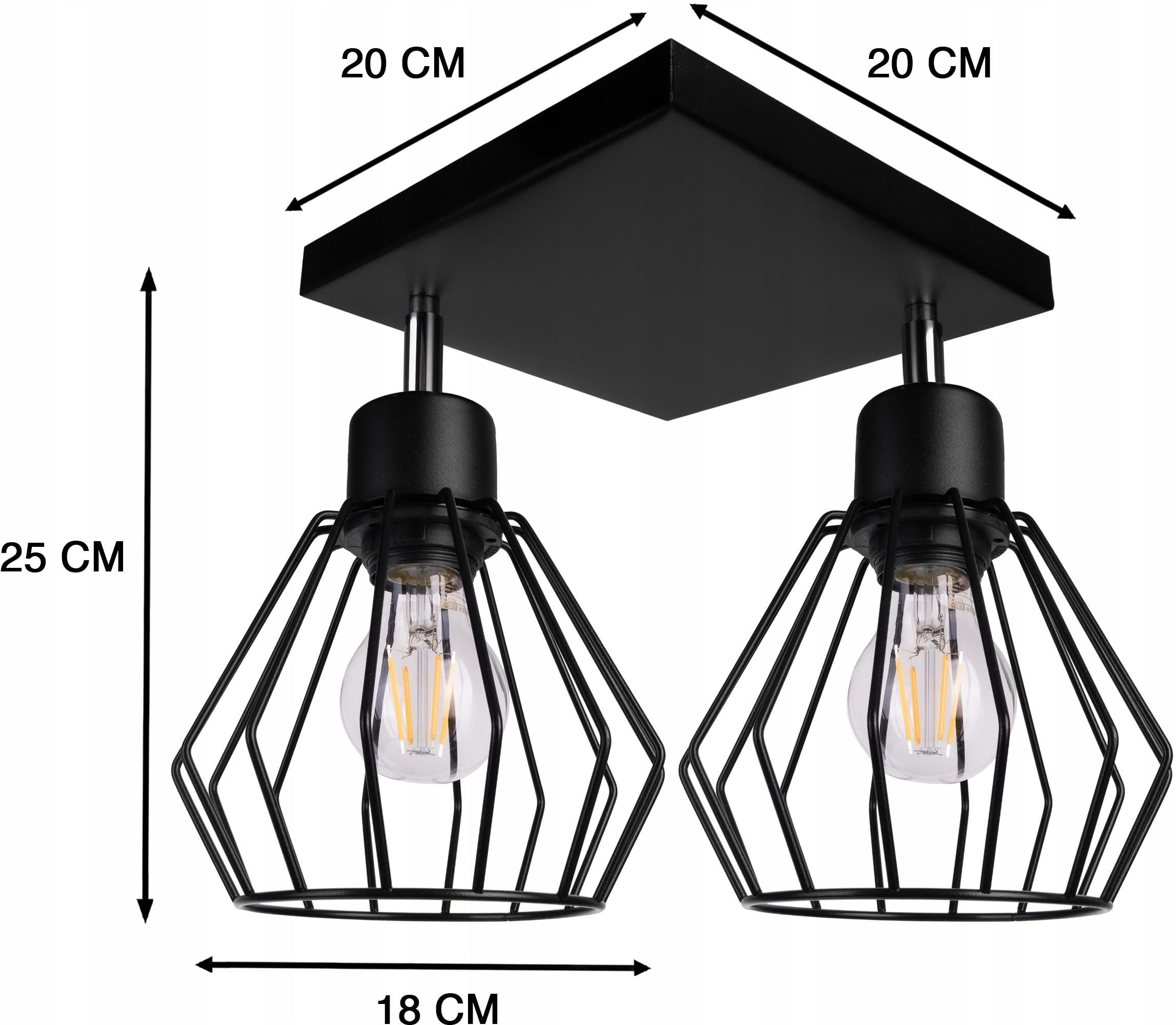 Lampa Sufit Plafon Kwadrat Żyrandol Regulacja Loft (87362) - Opinie i ...