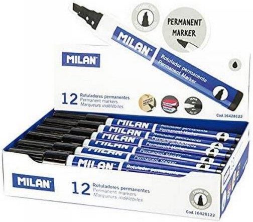 Marker Permanentny Milan 12szt. Czarny Pvc - Ceny i opinie - Ceneo.pl