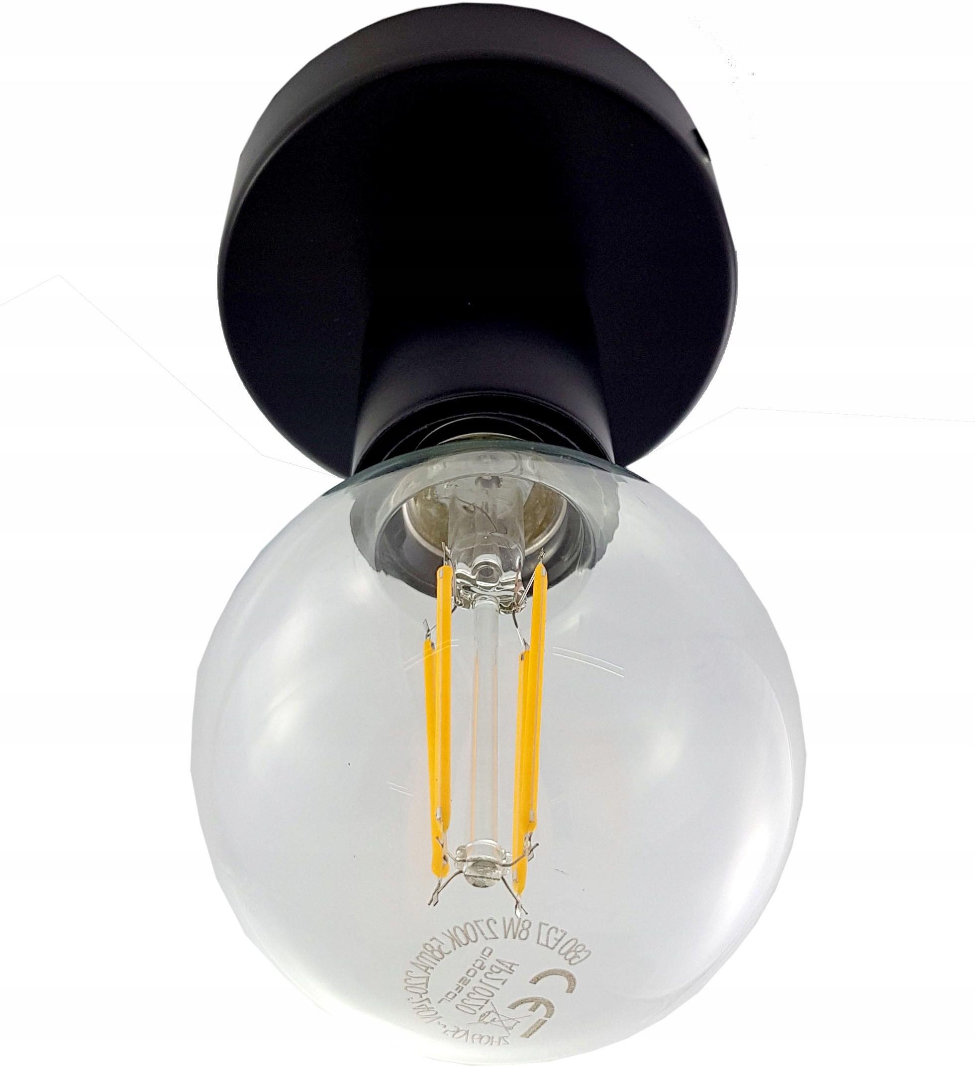 Led-One Lampa Sufitowa Plafon Czarny Loft Na E27 Edison - Opinie i ...