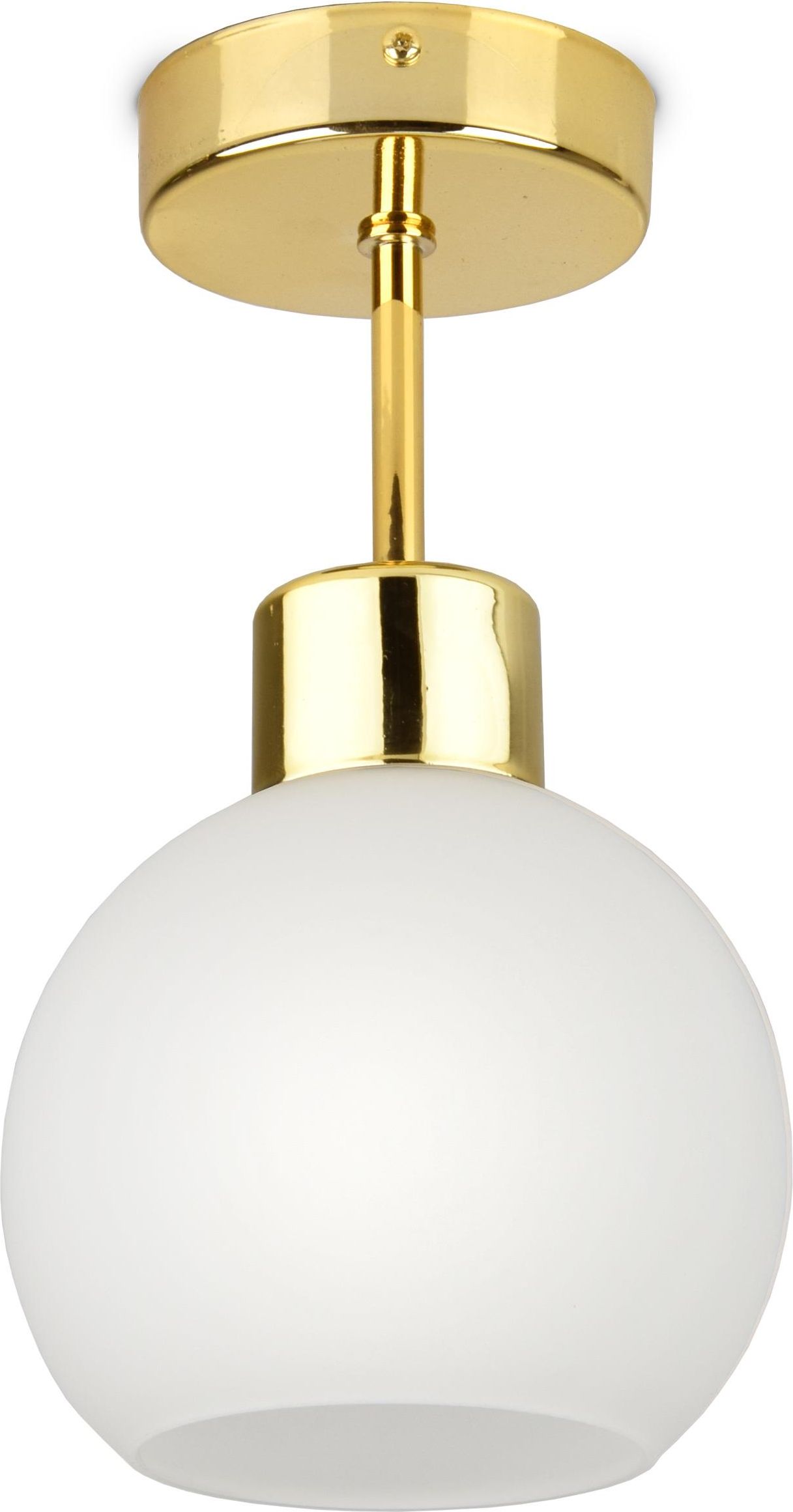 Lampa Wisząca Żyrandol Plafon Złoty Kula Biały Mat (Lampawisząca968R1 ...