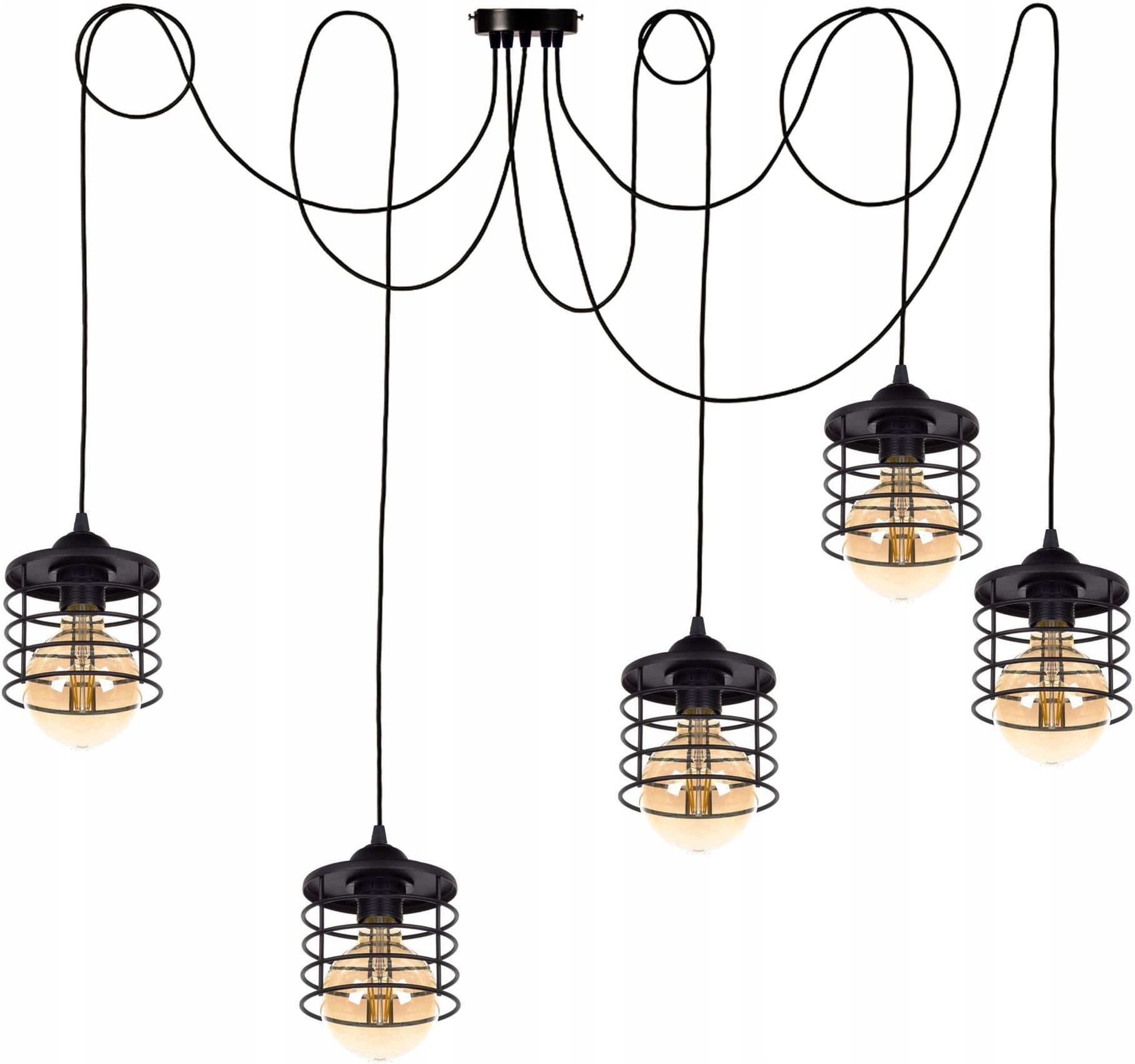 Tadex Lampa Wisząca Sufitowa Nowoczesna Druciana Retro (Plp50014 ...