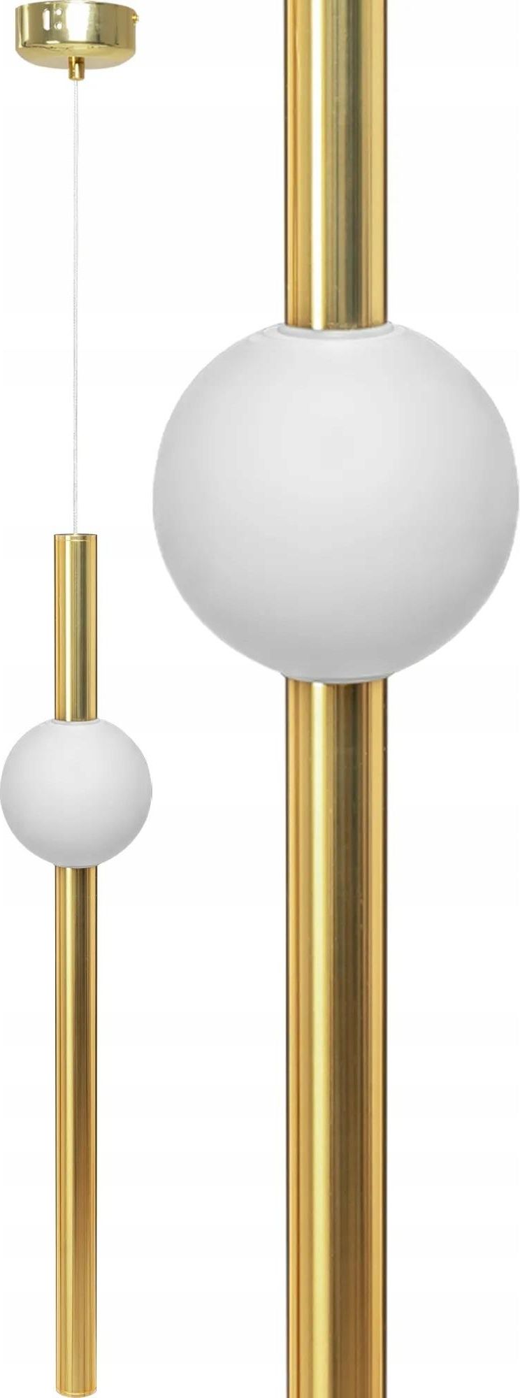Lampa Gold Long Loft Integration Led Design (Lampaloftzłotaled ...