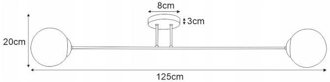 Lumes Lampa Sufitowa Nowoczesna Do Salonu Szklane Klosze (95264 ...