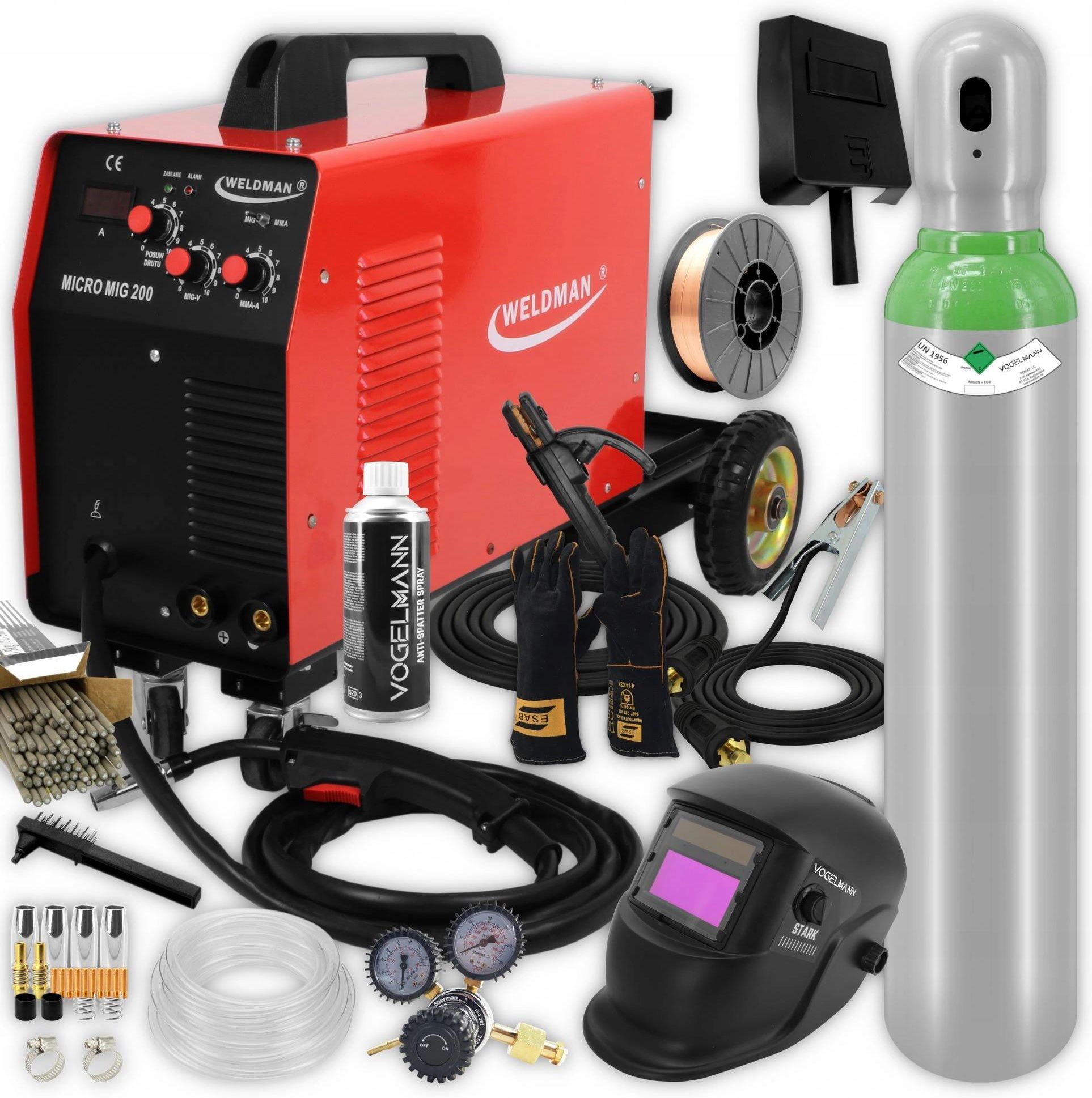 Spawarka Weldman Migomat Spawarka Mig/Mag Mma 200A Igbt Zestaw SET1103105 - Opinie i ceny na ...