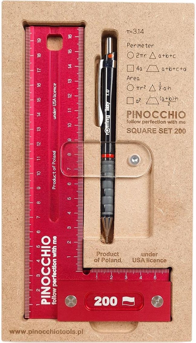 Pinocchio Tools Kątownik Square Set W Zestawie Z Ołówkiem BA084004B ...