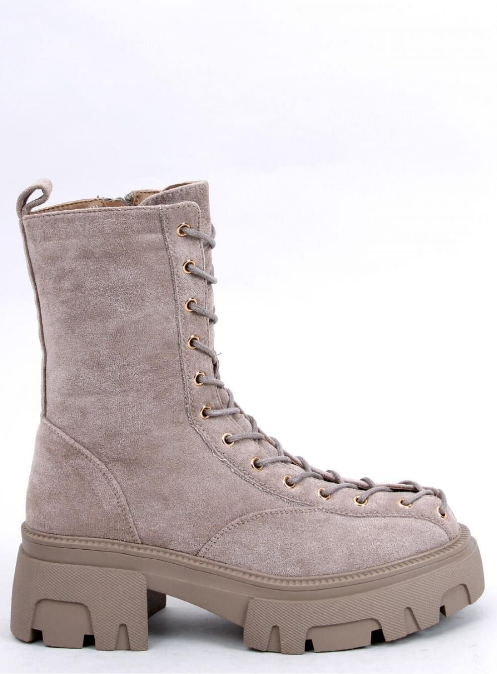 Botki damskie sznurowane WAYNE KHAKI - Inello - Ceny i opinie - Ceneo.pl