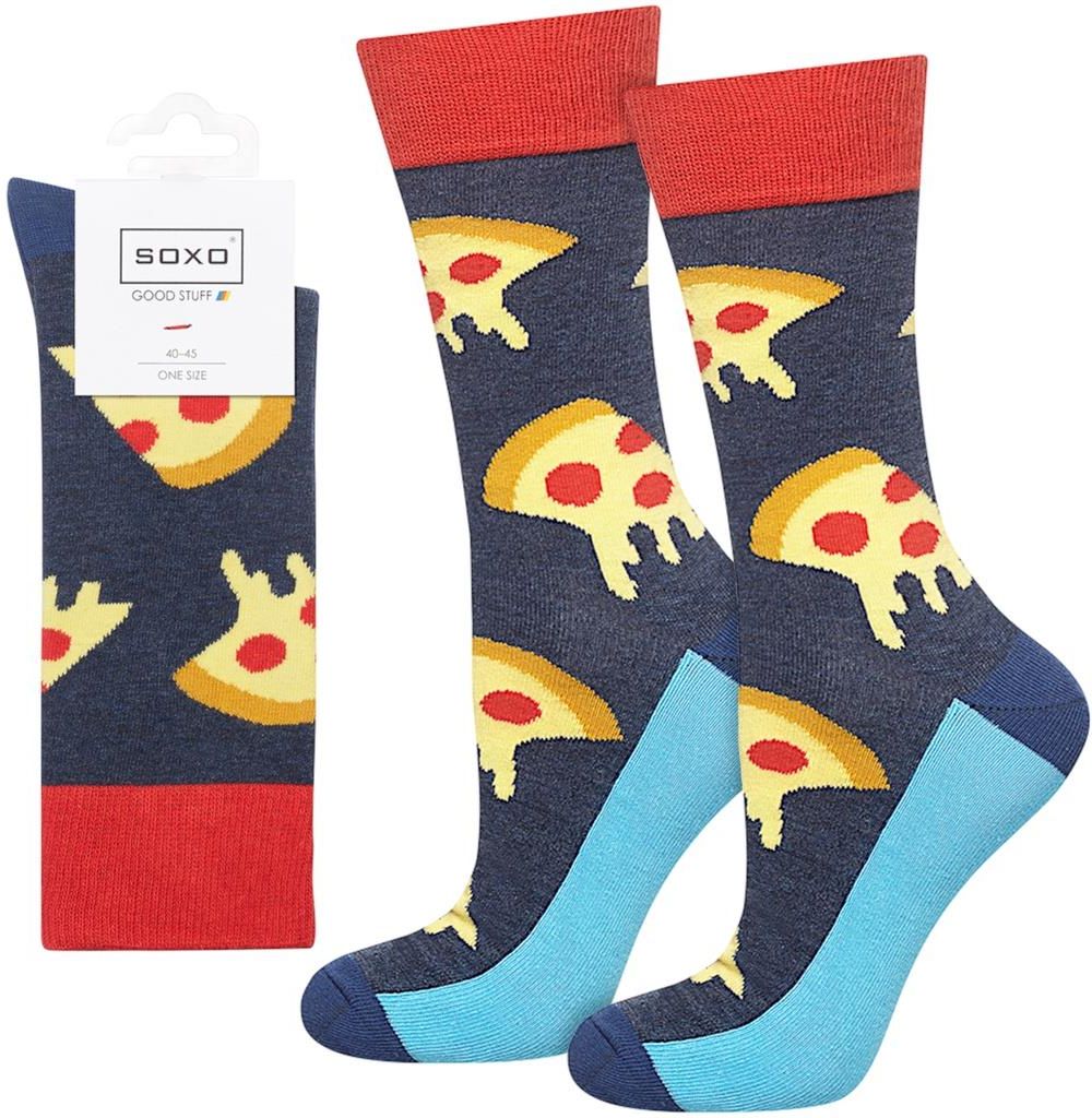 ZESTAW SOXO 6 PAR KOLOROWE SKARPETKI MĘSKIE PIZZA SOCKS W KARTONIE ...