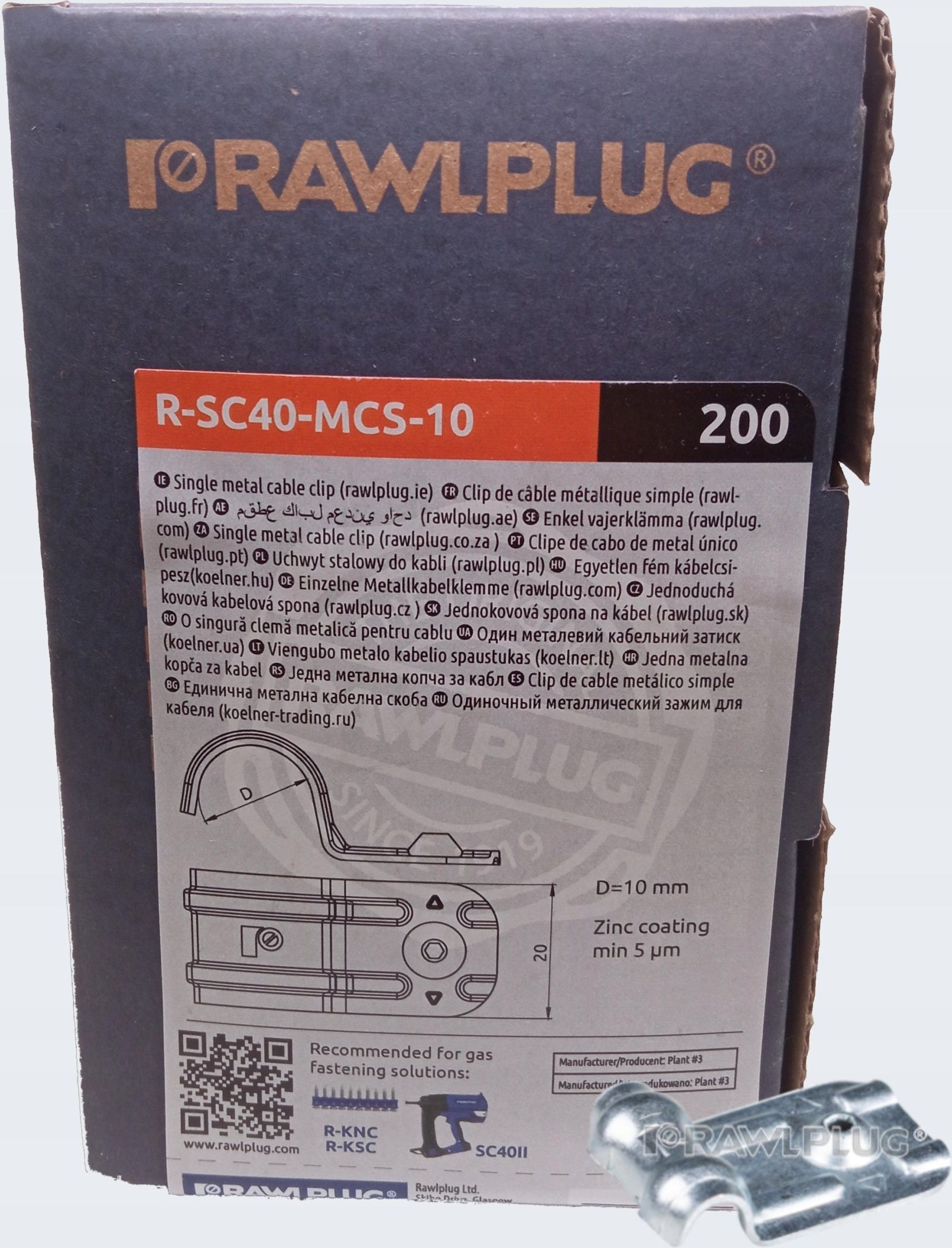 Rawlplug R-Sc40-Mcs-10 Pojedyn Uchwyt Kabl Instalacja Ppoż Rsc40Mcs10 ...