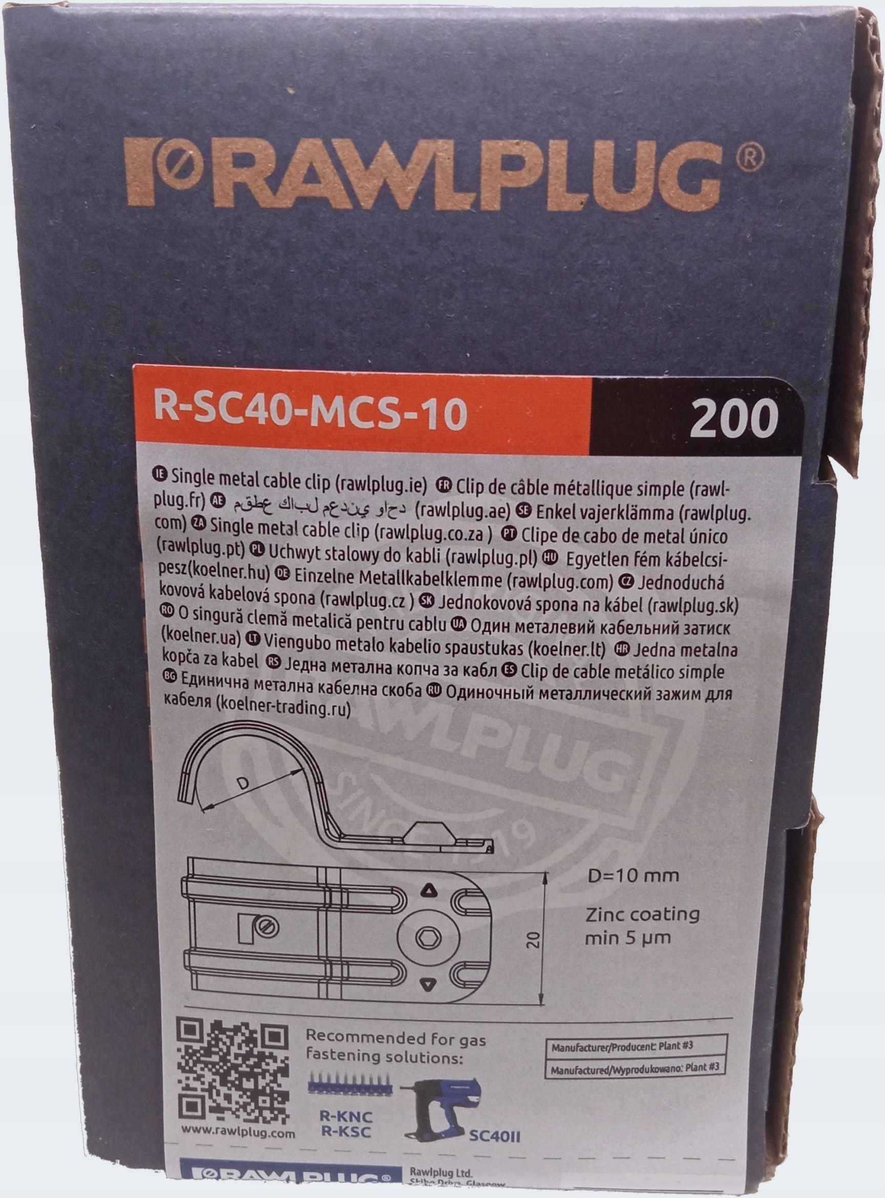 Rawlplug R-Sc40-Mcs-10 Pojedyn Uchwyt Kabl Instalacja Ppoż Rsc40Mcs10 - Opinie i ceny na Ceneo.pl