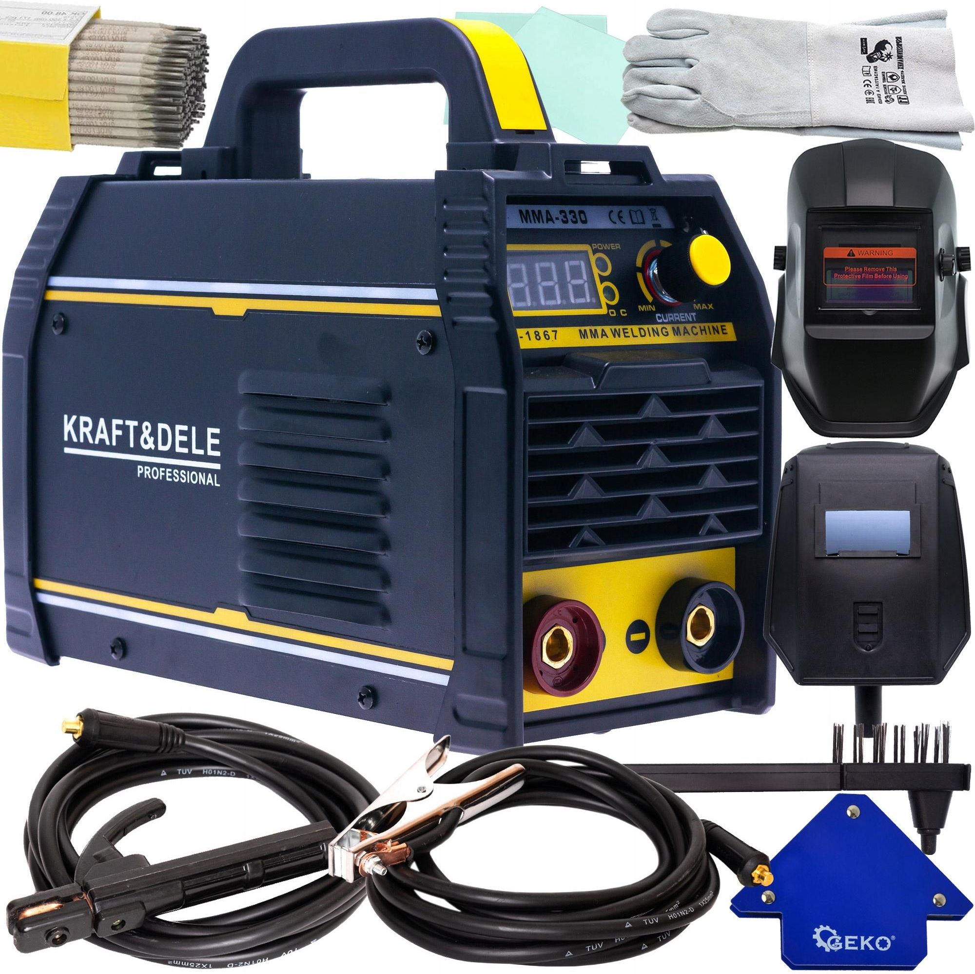 Spawarka Kraft&Dele Spawarka Inwertorowa 330A Mma Tig Igbt Lcd Zestaw ...