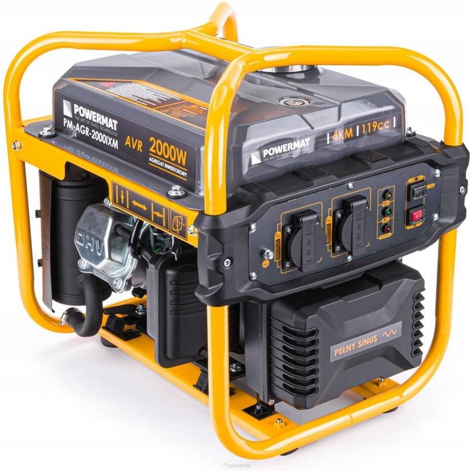 Generator prądu Powermat Agregat Prądotwórczy Inwertorowy 2000W 21Kw ...