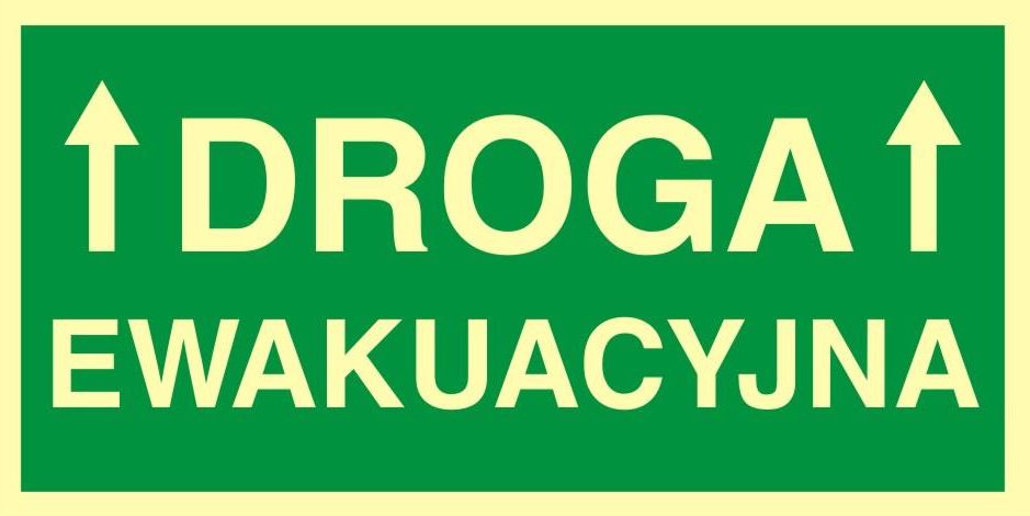Tdc Znak Ewakuacyjny Droga Ewakuacyjna 1 10x20 Cm Folia (AC006BFFS ...