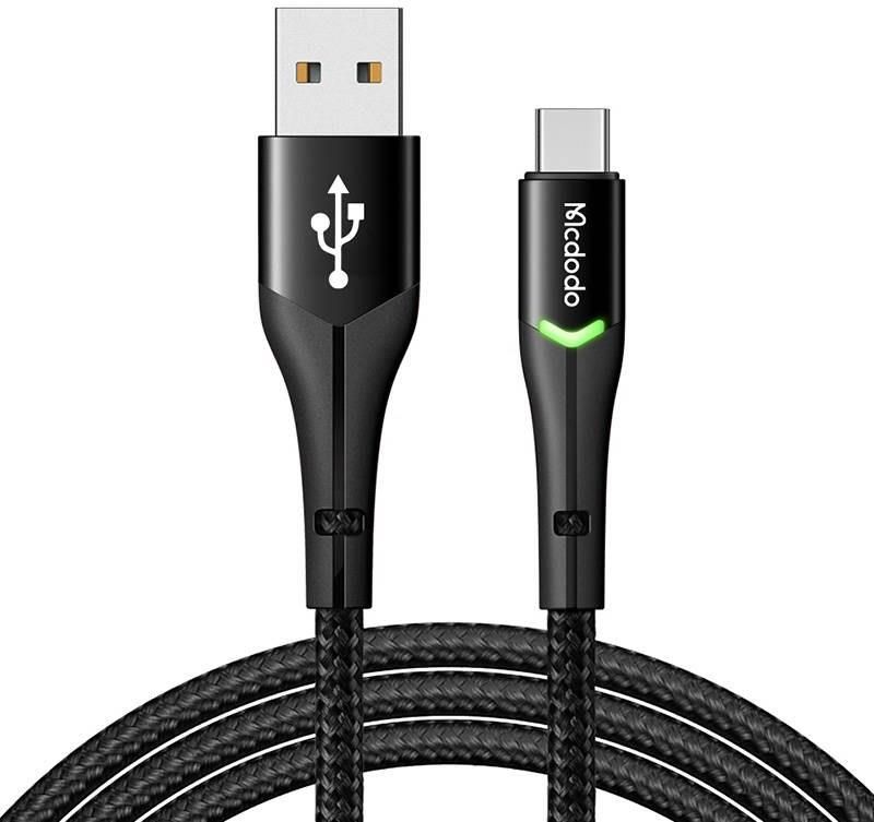 Kabel USB do USB-C Mcdodo Magnificence CA-7960 LED, 1m (czarny) - Opinie i ceny na Ceneo.pl